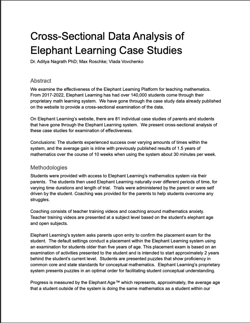 Our Research | Elephant Learning